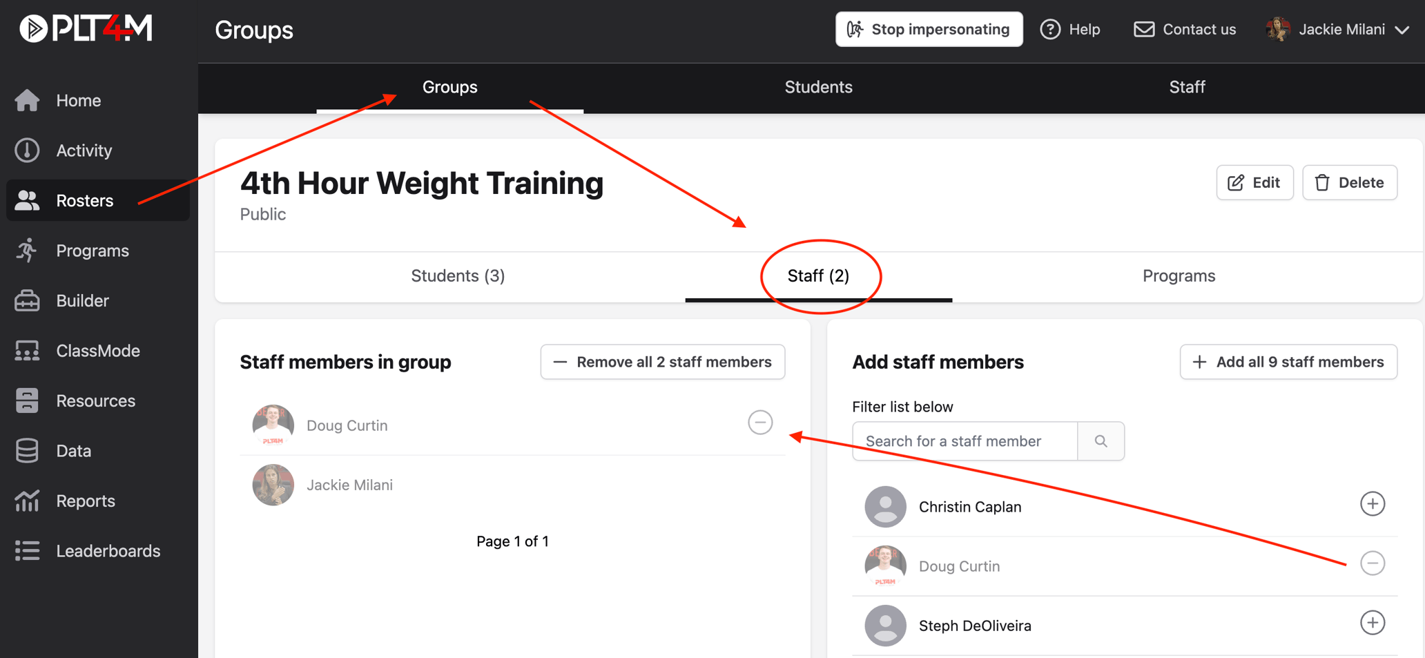 Create Groups for Classes/Teams